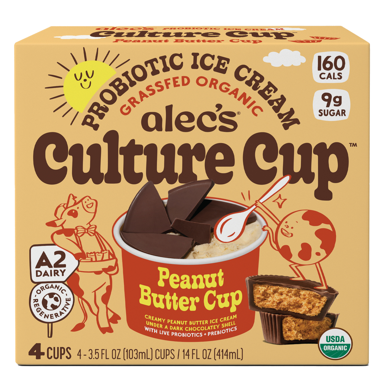 Culture Cup: Peanut Butter Cup 4-Pack – Alec's Ice Cream