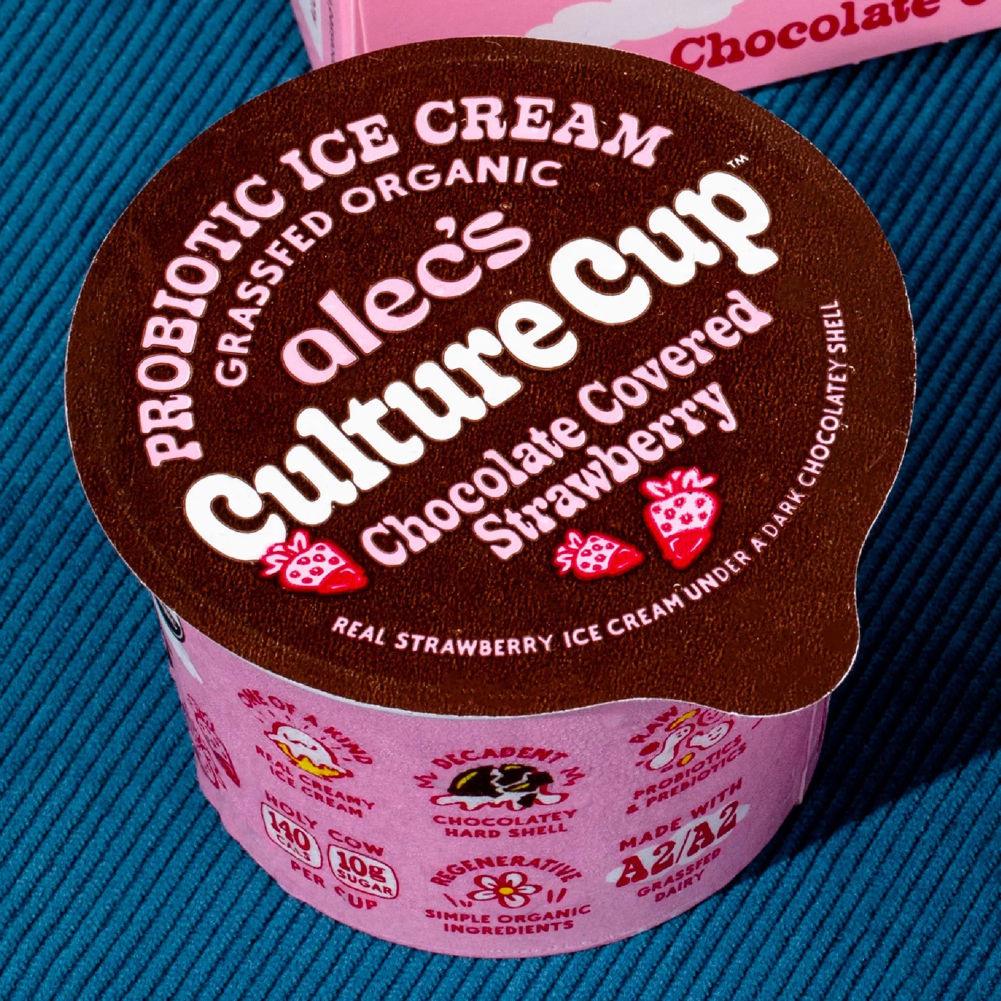 Culture Cup: Chocolate Covered Strawberry 4-Pack – Alec's Ice Cream